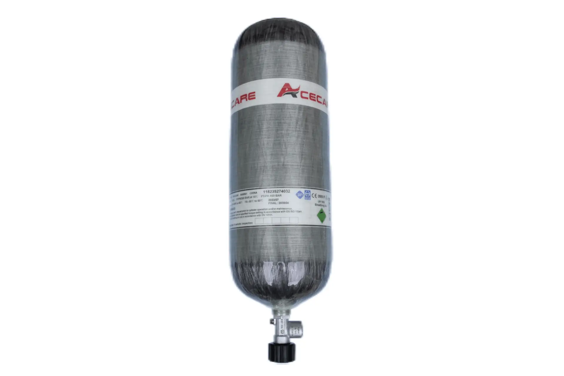 Acecare 4350psi 12L/732CI CE Compressed Air Carbon Fiber Tank with ...